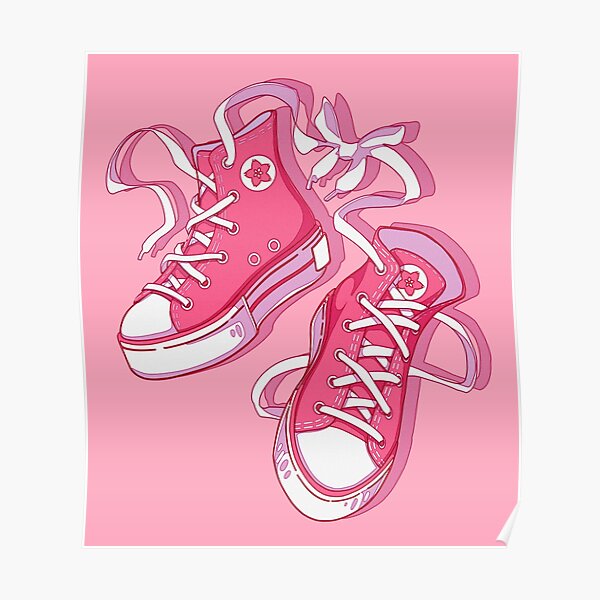 "The cute pink shoes " Poster for Sale by AnGoArt | Redbubble