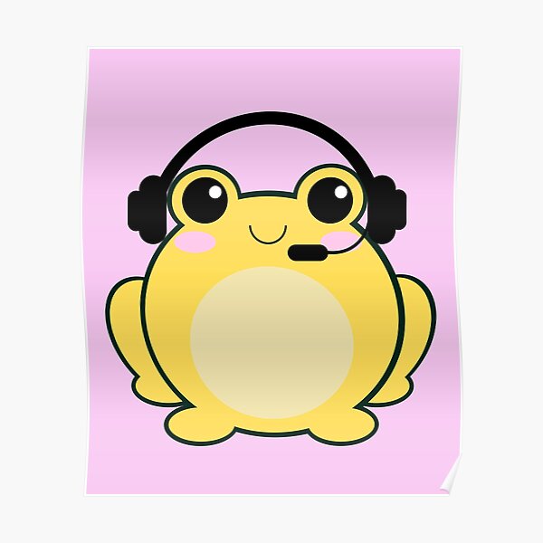 "Yellow Frog, Kawaii Frog, Gamer Frog" Poster for Sale by Midsummer1942 ...