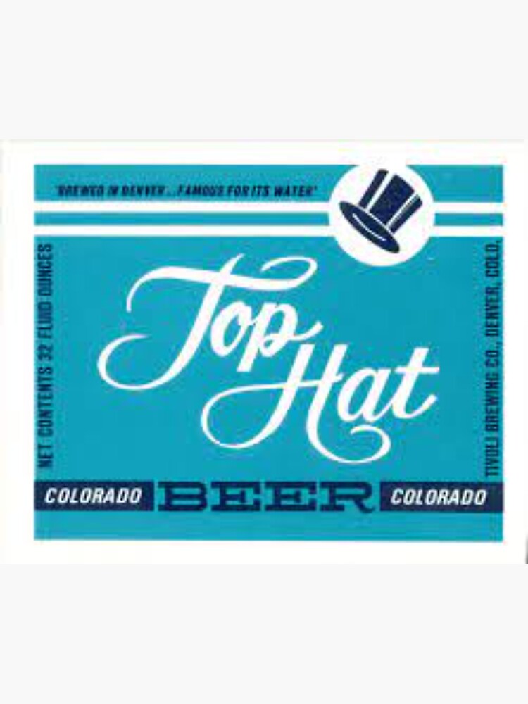 "Top Hat Beer" Sticker for Sale by uniquenostalgia | Redbubble