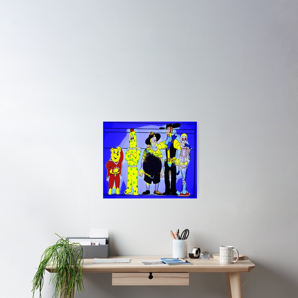 Póster «Superted Spotty Skeleton Texas Pete Bulk Supers» de DroidAKov ...