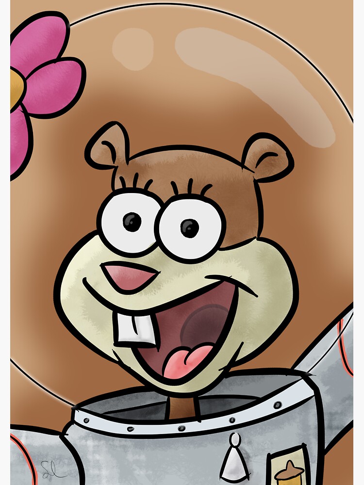 "Sandy Cheeks" Sticker by omgimpixled | Redbubble