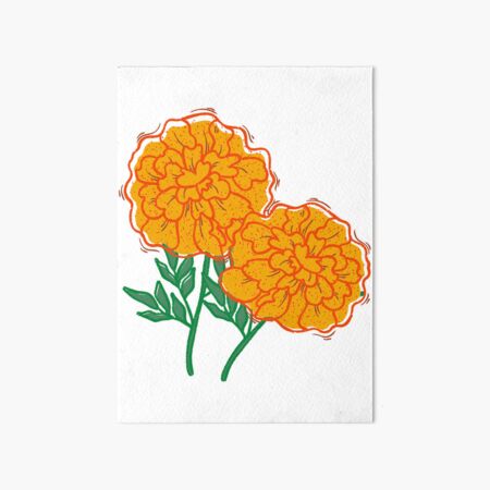 "Cempasuchil flower of death" Art Board Print by CompanyGRH | Redbubble