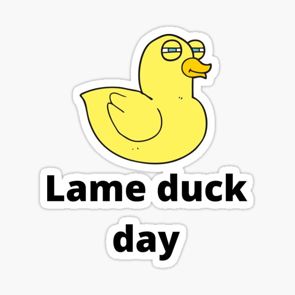 " Funny Lame duck day, for girls and boys who loves ducks" Sticker for ...