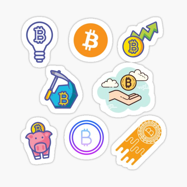 "Bitcoin sticker pack" Sticker for Sale by KarenCor | Redbubble