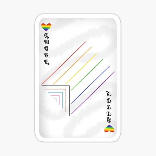 "Subtle Queer Of Hearts LGBT Pride" Sticker by vanillagutz | Redbubble