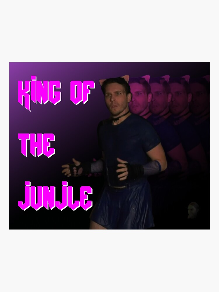 "Catboy Jerma King of the Jungle" Sticker by fruthbo | Redbubble