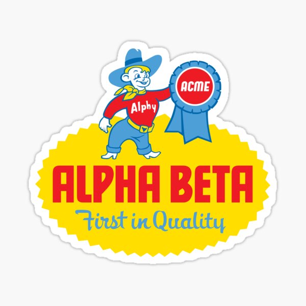 "Alpha Beta Supermarket - Defunct Supermarket Chain" Sticker for Sale ...