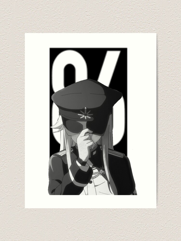 "86 Eighty Six Sad Lena Milize Sticker B/W" Art Print for Sale by ...