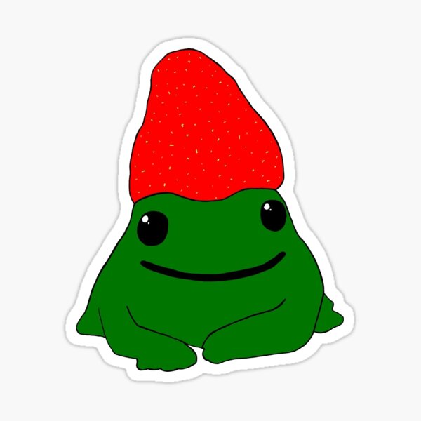 "Happy Strawberry Frog" Sticker by frog-spotting | Redbubble