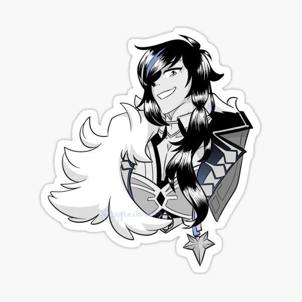 "kaeya genshin impact sticker" Sticker by Art-Cafe-Shop | Redbubble