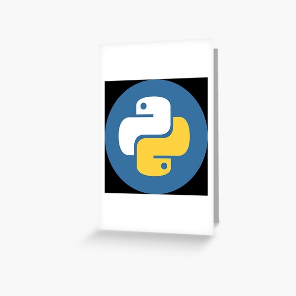 "circular python coding language logo" Greeting Card for Sale by ...
