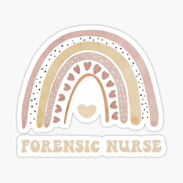 "Forensic nurse cute aesthetic rainbow " Sticker by Omochiroi | Redbubble