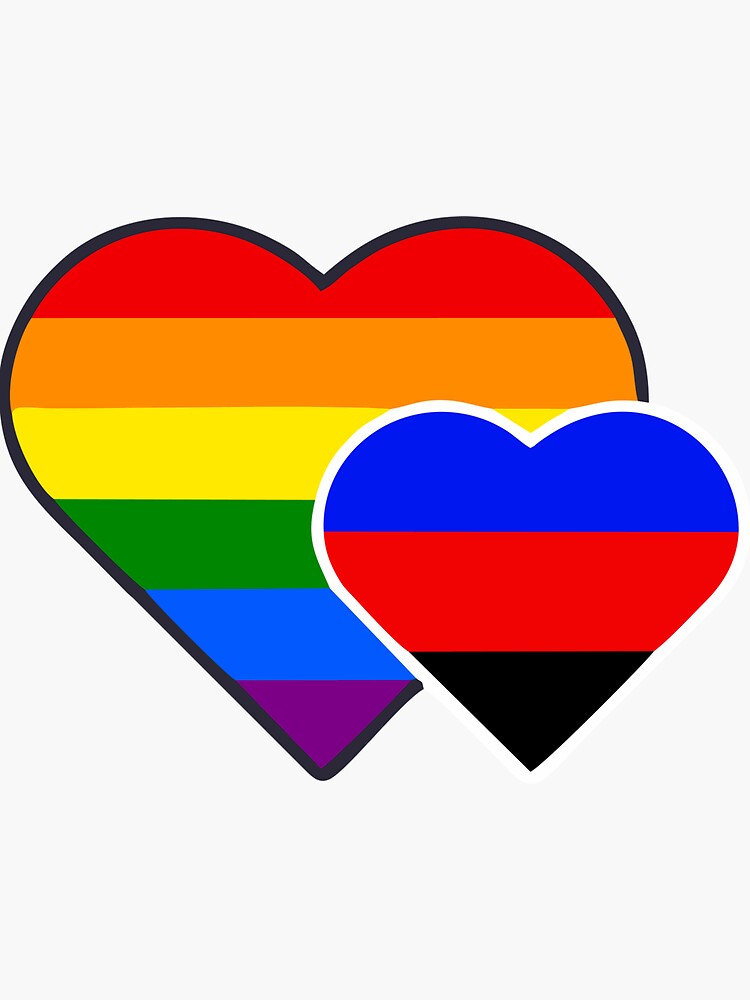"Polyamory Pride Double Heart" Sticker for Sale by Bloodm00ndesign ...