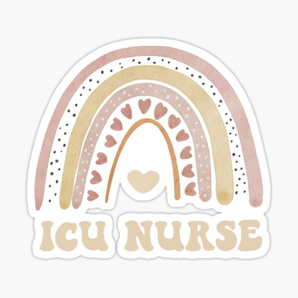 "ICU nurse cute aesthetic rainbow " Sticker for Sale by Omochiroi ...