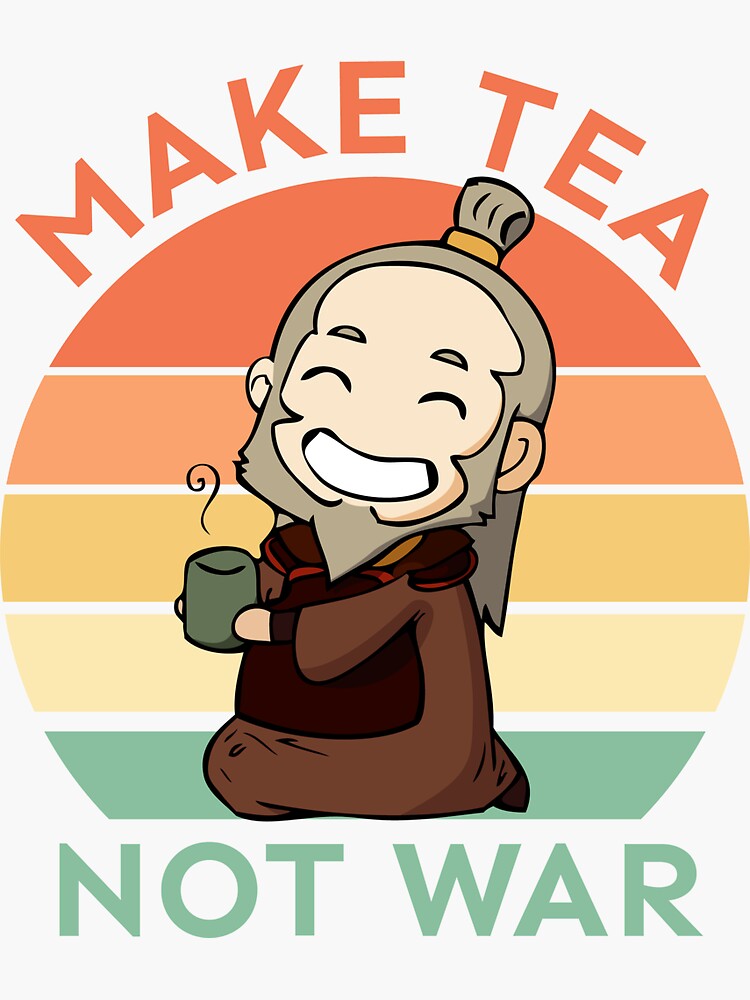 "Make tea not war" Sticker for Sale by Greenbunny | Redbubble