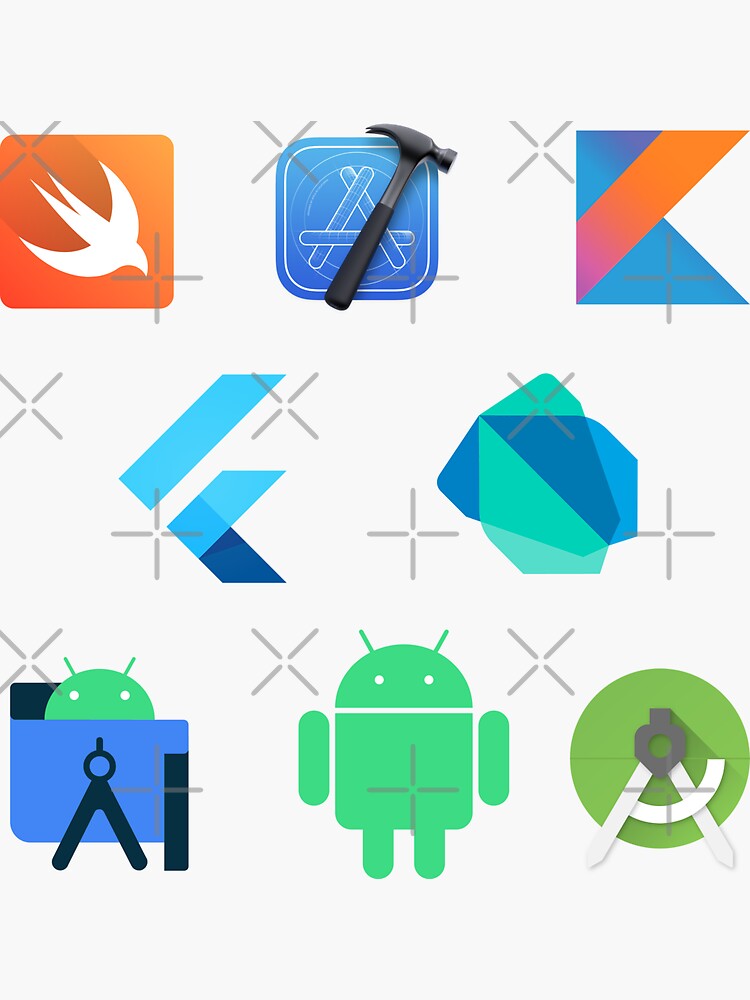 Sticker « Pack de logo complet pour développeur d'applications mobiles ...