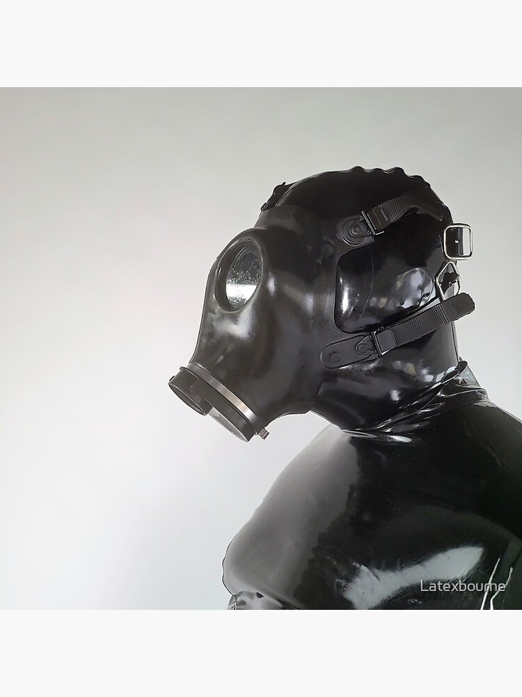 "A Gas Masked Drones Headshot" Poster by Latexbourne | Redbubble