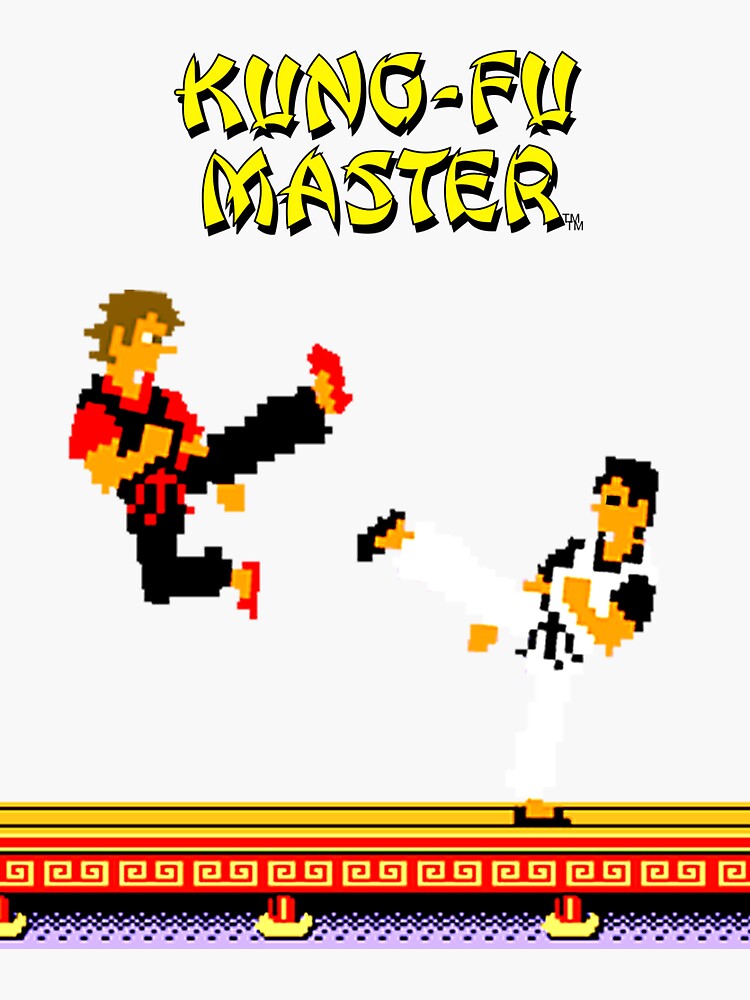 Pegatina «RETRO ARCADE KUNG FU MASTER - ILUSTRACIÓN VECTORIZADA # ...