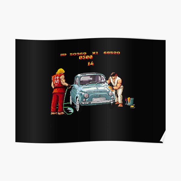 Street Fighter Car Wash Design Poster For Sale By Nakamaprints