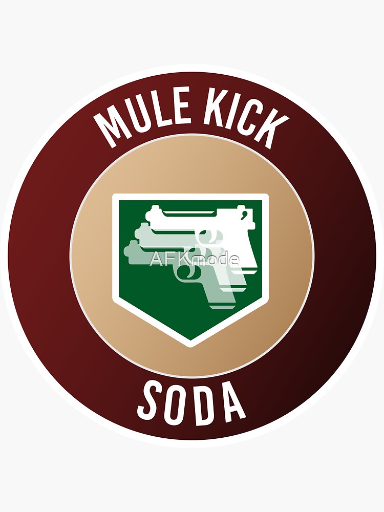 "mule kick soda" Sticker for Sale by AFKmode | Redbubble