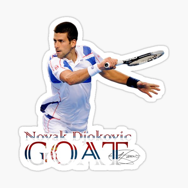 "Novak GOAT" Sticker for Sale by Srbi | Redbubble
