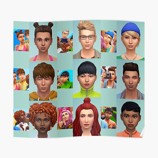 "The Sims People " Poster for Sale by Alfi-Red | Redbubble