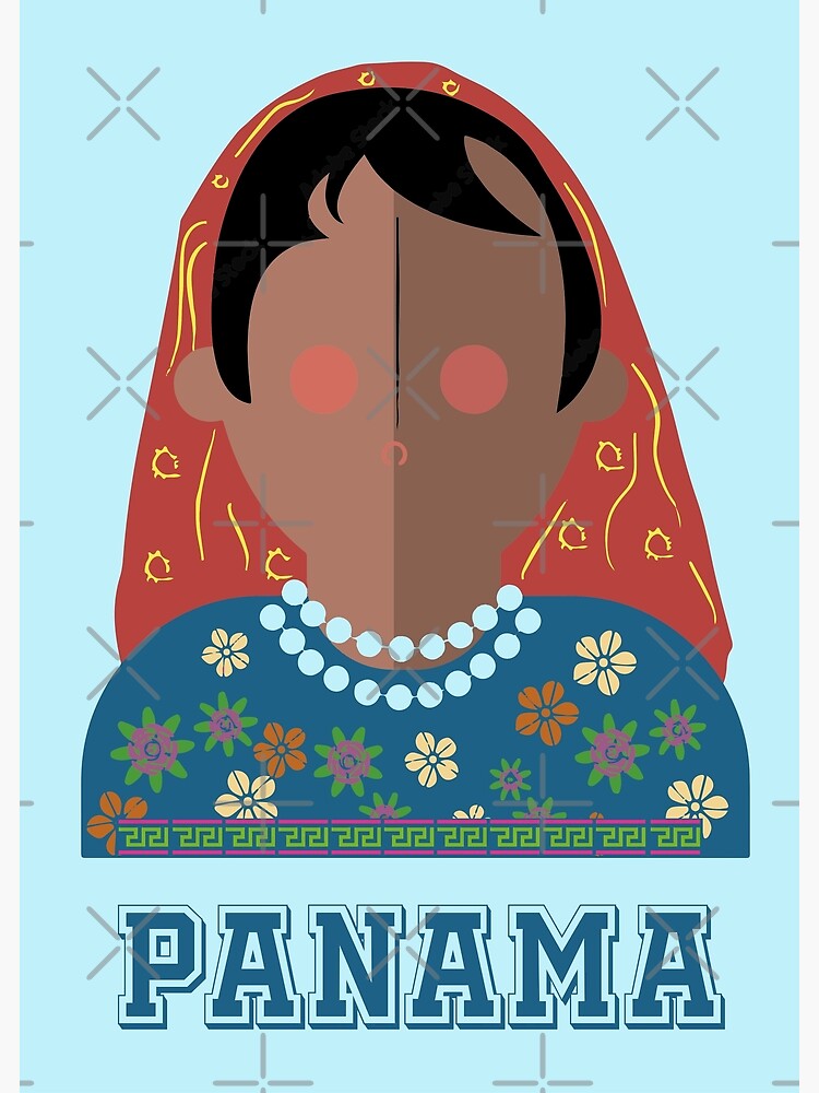 "illustration of indigenous guna woman from panama" Poster for Sale by ...