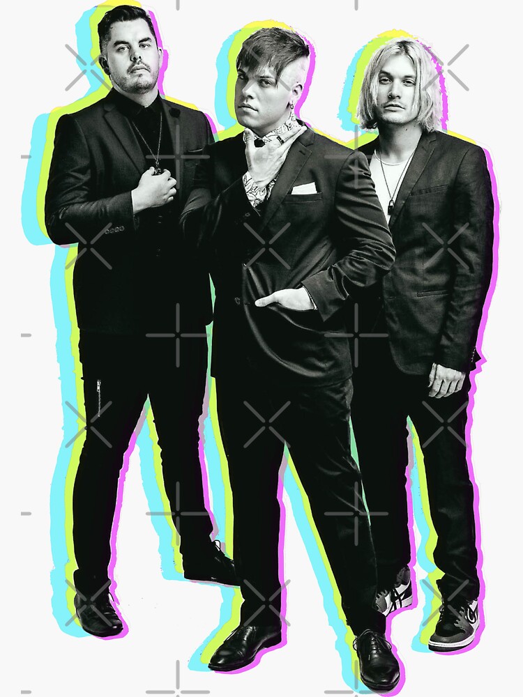 "Set it off band group photo GLITCH effect" Sticker for Sale by ...