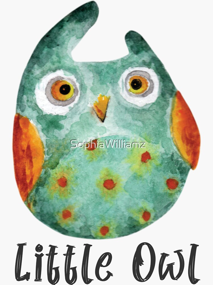 "Little Owl" Sticker by SophiaWilliamz | Redbubble