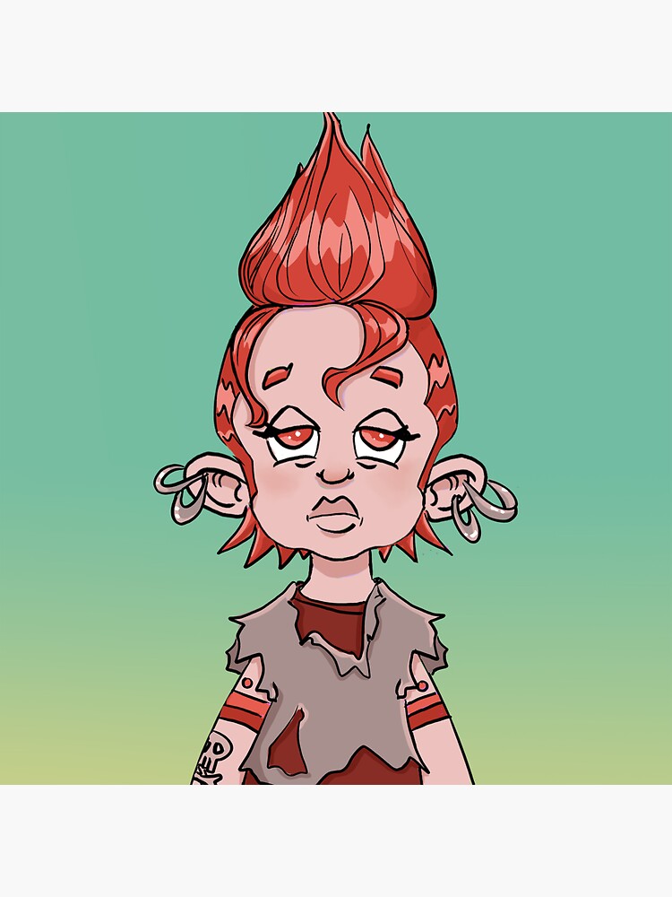 "PUNK RED" Sticker for Sale by GertBoss | Redbubble