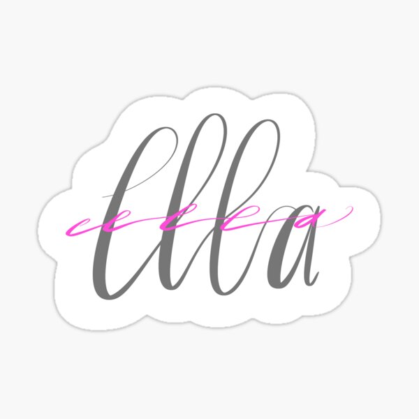 "Ella Name Sticker" Sticker by ByBrooke | Redbubble