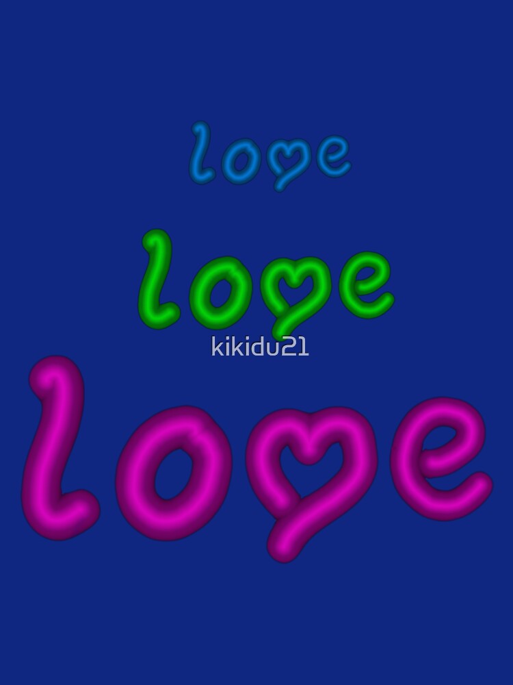 Pegatina «AMOR AMOR AMOR letras de neón en tres colores: moderno y ...