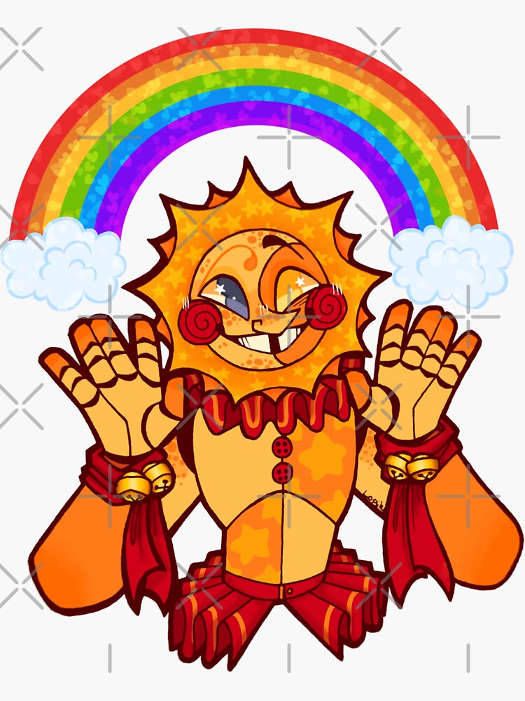 "Sun fnaf!?" Sticker for Sale by Logikz-art | Redbubble