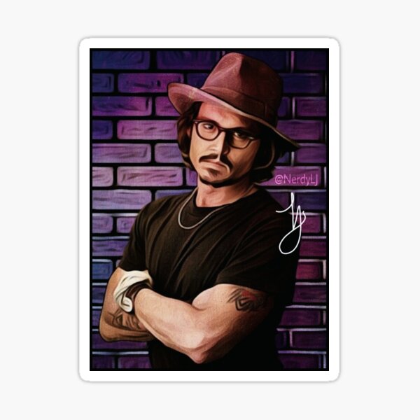 "Johnny Depp" Sticker by Nerdylj | Redbubble