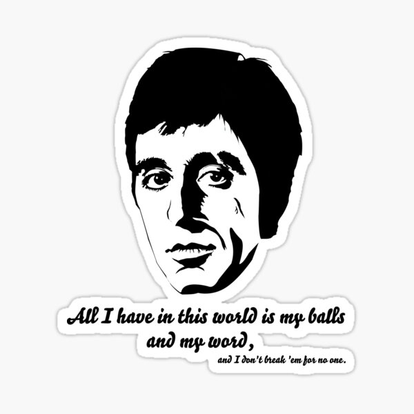 "Scarface#01" Sticker by DenisaMagM | Redbubble