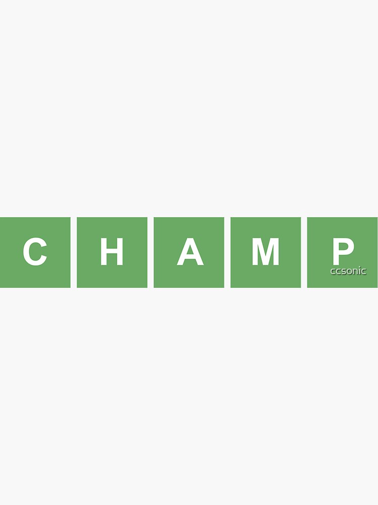 "Wordle Game Champion" Sticker for Sale by ccsonic | Redbubble