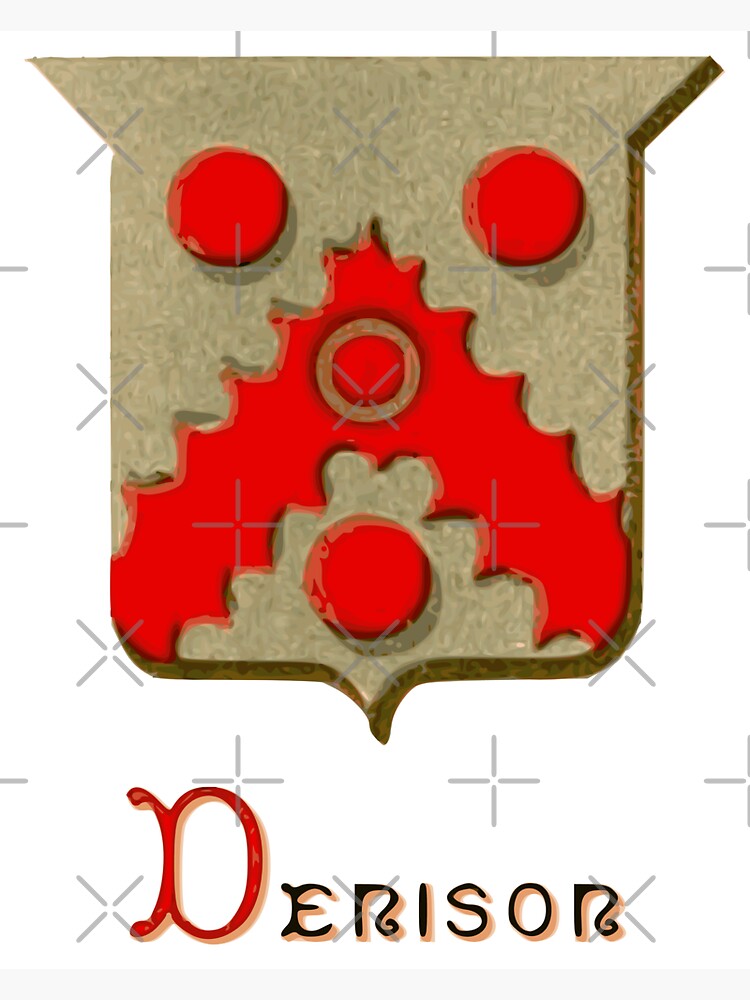 "Denison Family Coat of Arms" Sticker by Heraldica | Redbubble