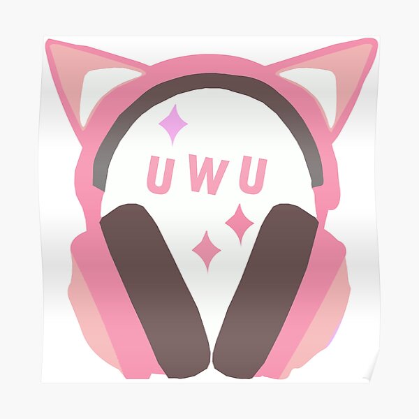 "Kawaii Gamer Girl UWU" Poster for Sale by Foxglov | Redbubble
