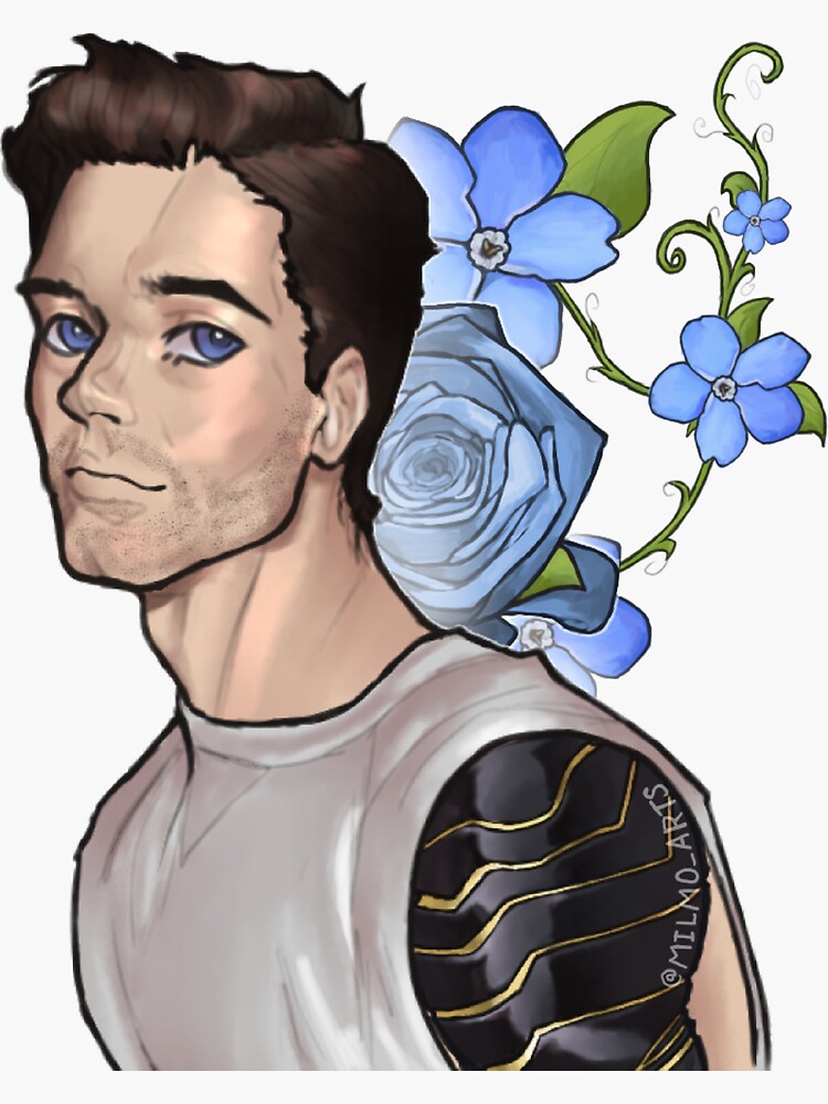 "Sebastian Stan" Sticker for Sale by MilmosArt | Redbubble