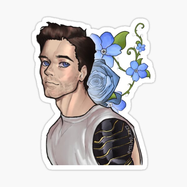 "Sebastian Stan" Sticker for Sale by MilmosArt | Redbubble