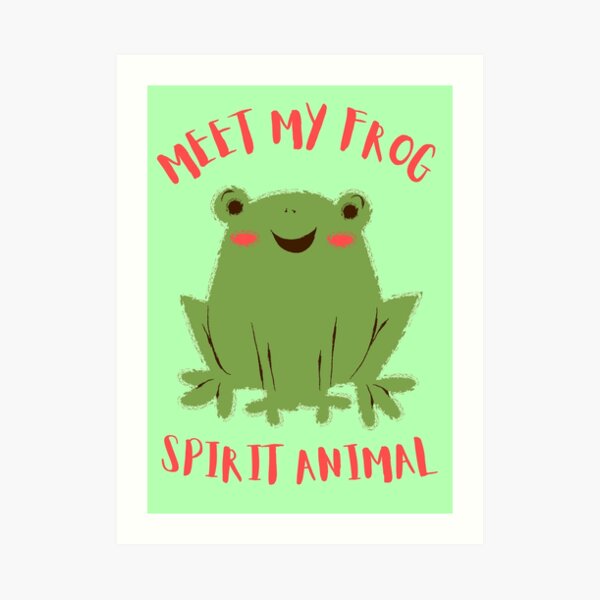 Lámina artística «Meet My Frog Spirit Animal Un lindo personaje de ...