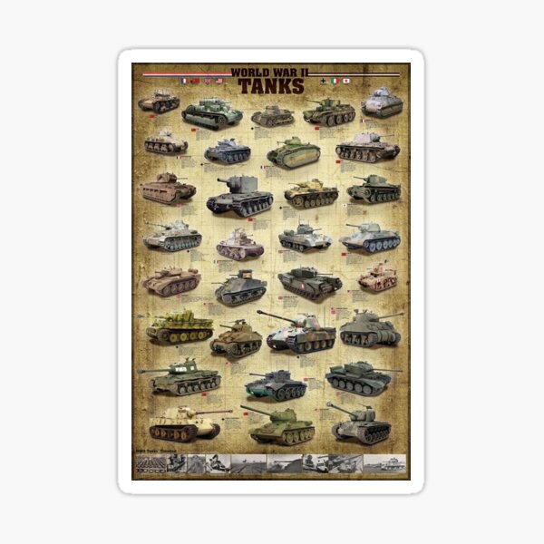 "War Tanks " Sticker for Sale by ungerulrik-Art | Redbubble