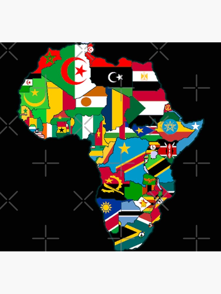 "PHS Africa Flag Map" Poster for Sale by PourHouse | Redbubble