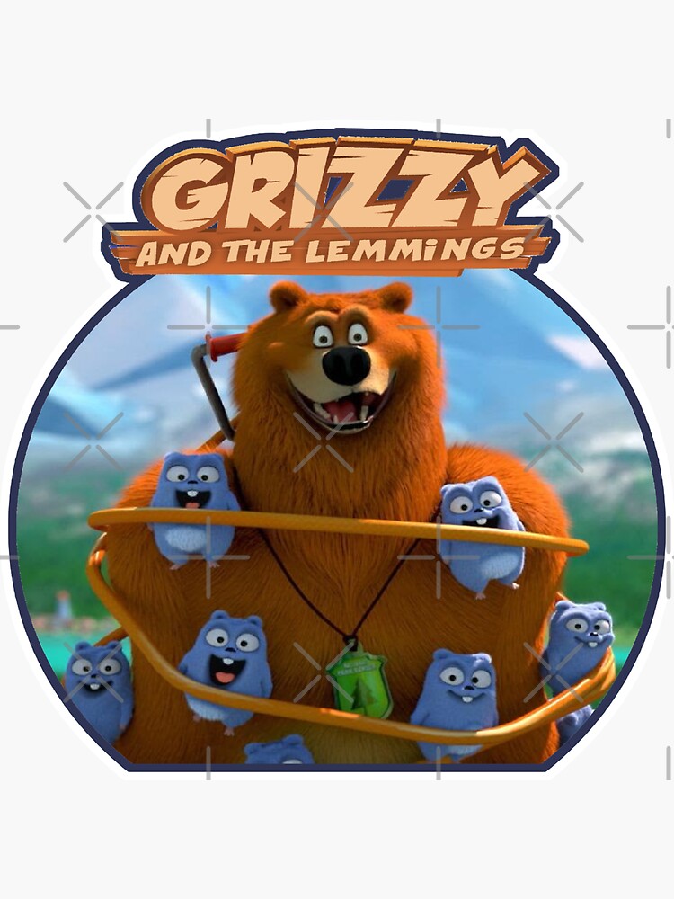 " grizzy and the lemmings" Sticker by amiroshoop | Redbubble