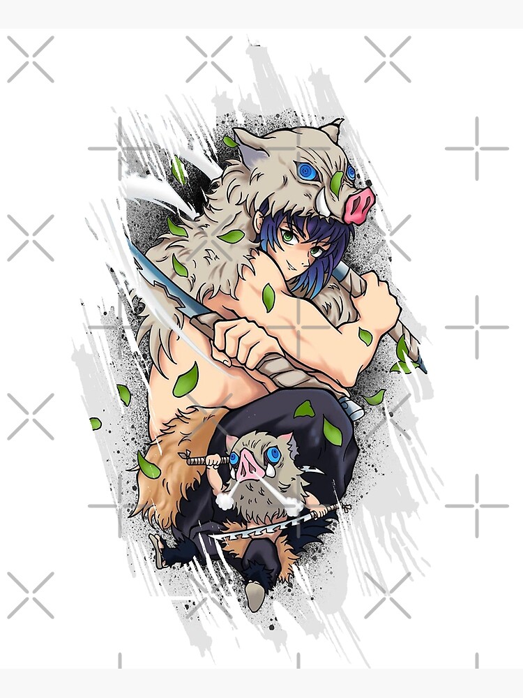 "inosuke Demon Slayer Mens Anime T-Shirt Kimetsu no Yaiba Shirt ...