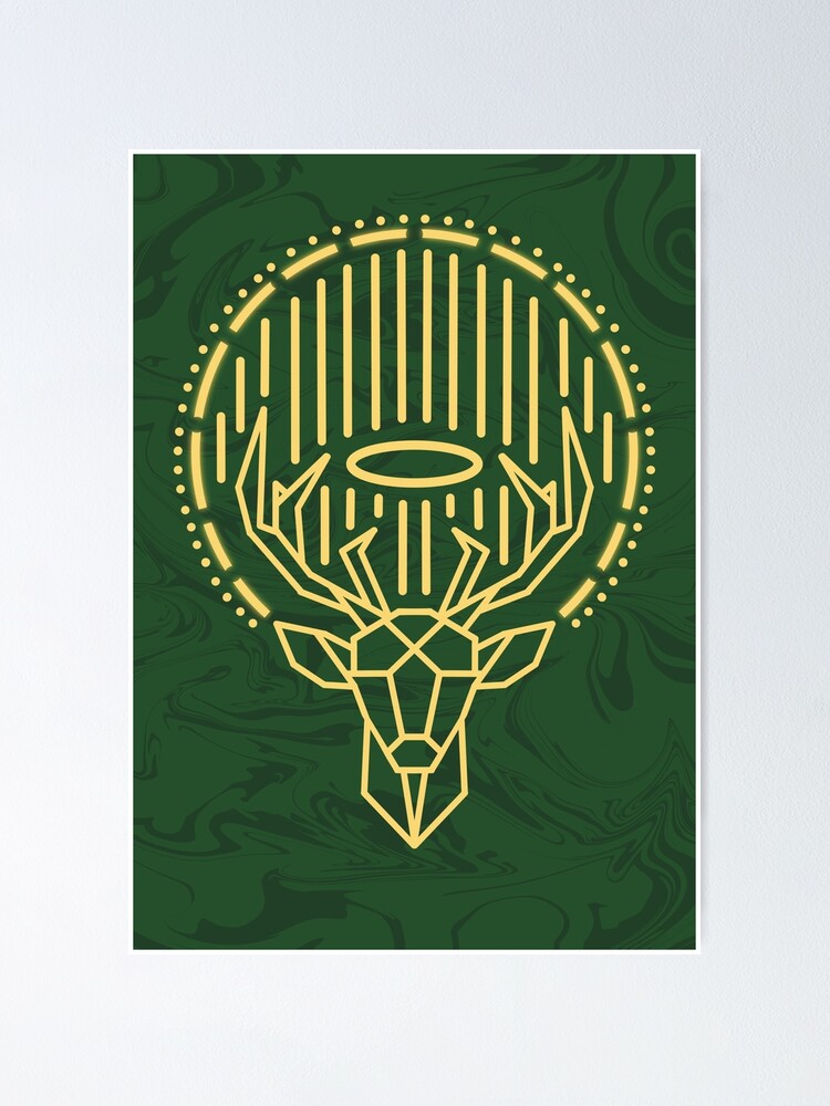 "Woodland stag (part 3)" Poster for Sale by LukeBraiden | Redbubble