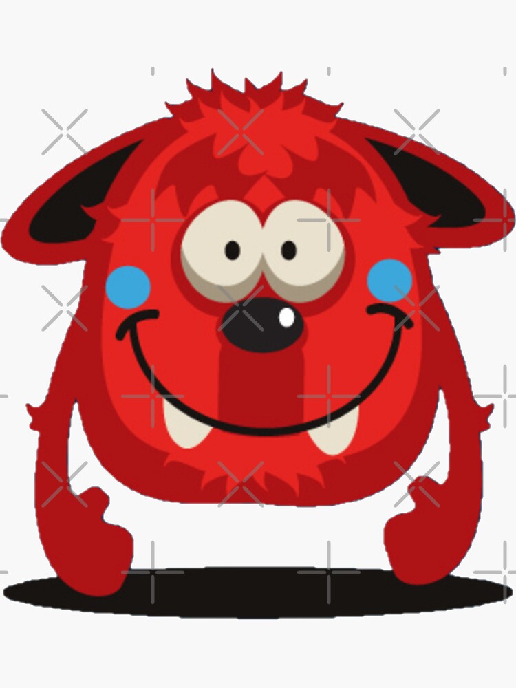 "Cute Red Cartoon Character" Sticker for Sale by Fefestore | Redbubble