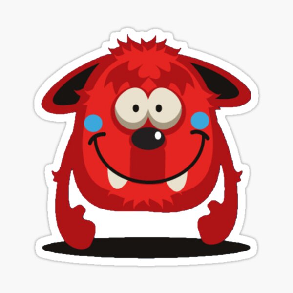 "Cute Red Cartoon Character" Sticker for Sale by Fefestore | Redbubble