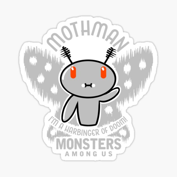 "Monsters Among Us Baby Mothman" Sticker for Sale by MonstersAmongUs ...