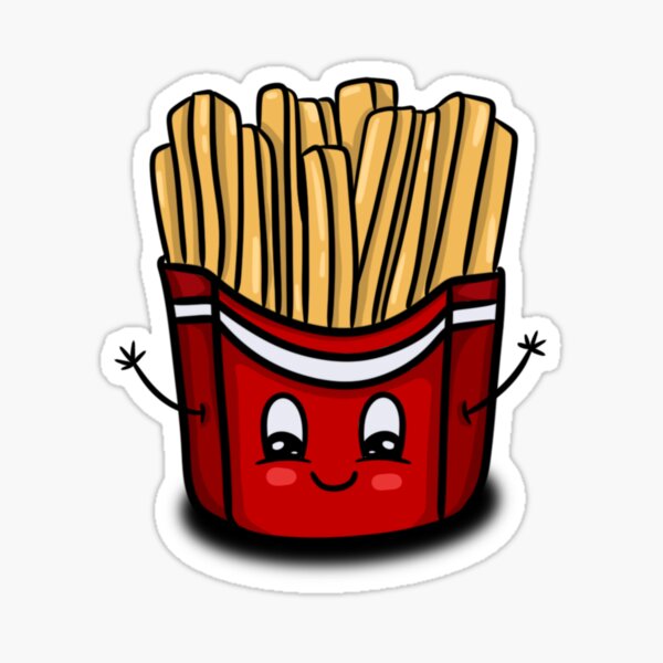 "Dancing Fries " Sticker for Sale by MyLittleCanvas | Redbubble